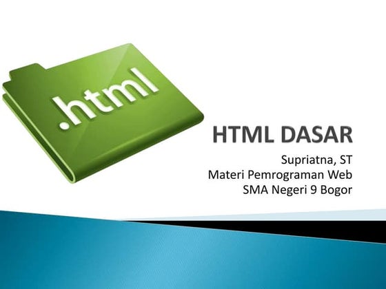 Presentasi konsep dasar html | PPTX