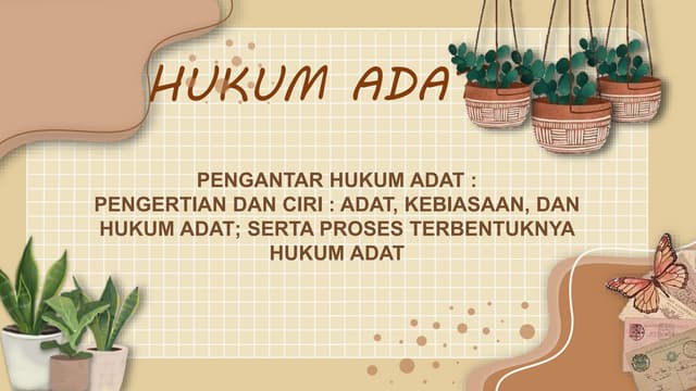 Ppt Hukum Adat Kel 1pptx