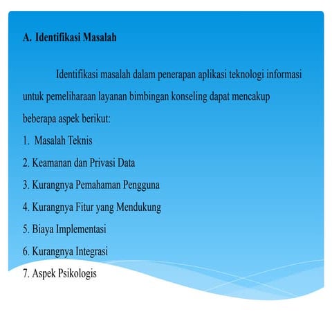 Identifikasi masalah dalam penerapan TI DALAM BK.pptx