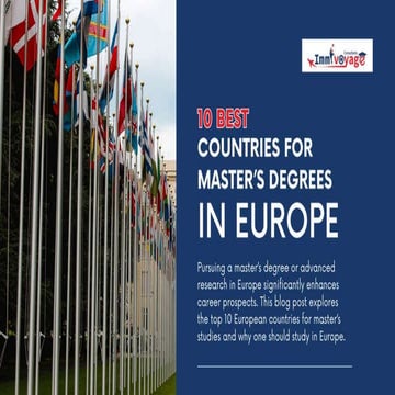10 BEST COUNTRIES FOR MASTER’S DEGREES IN EUROPE | PPT