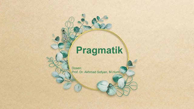 Implikatur Percakapan | PPT Implikatur Percakapan | PPT