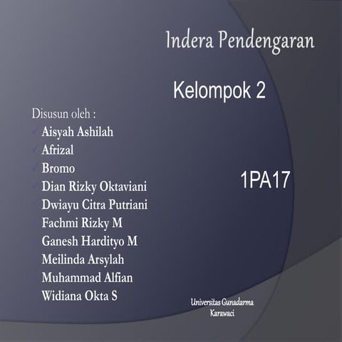Indera Pendengaran | PPTX