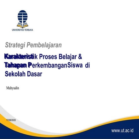 PPT Inisiasi 2 Modul 2 Kb 2 PDGK 4105 STRATEGI PEMBELJARAN DI SD.ppt