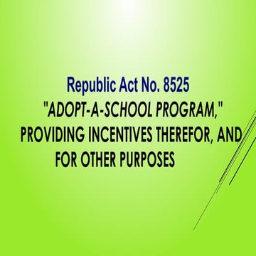 PPT IN LEGAL BASIS adopt a school program ptx | PPTX