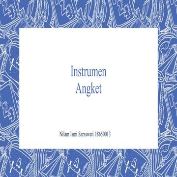 PPT Instrumen Angket | PPTX