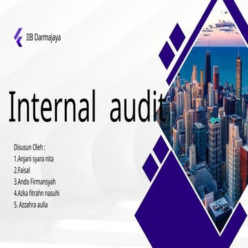 PPT INTERNAL AUDIT dalam mata kuliah akuntansi | PPTX