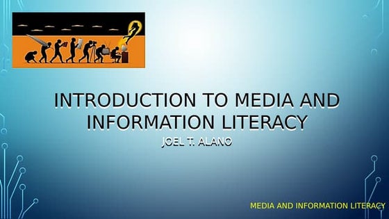 Chapter 1 Introduction to Media and Information Literacy | PPTX | Internet for Beginners | Internet