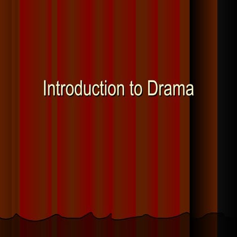 Ppt intro to drama | PPT