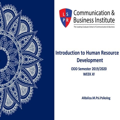 PPT Introduction to Human resources development | PPT