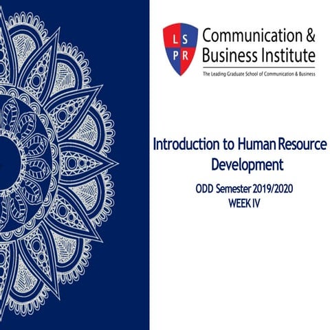introduction to human recources development | PPT