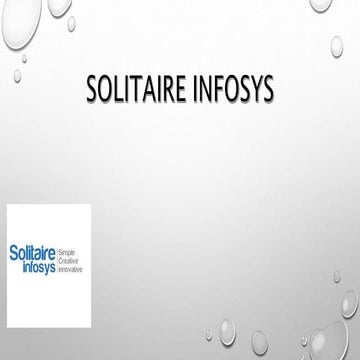 world's Best IT solutions company Solitaire Infosys Mohali | PPT