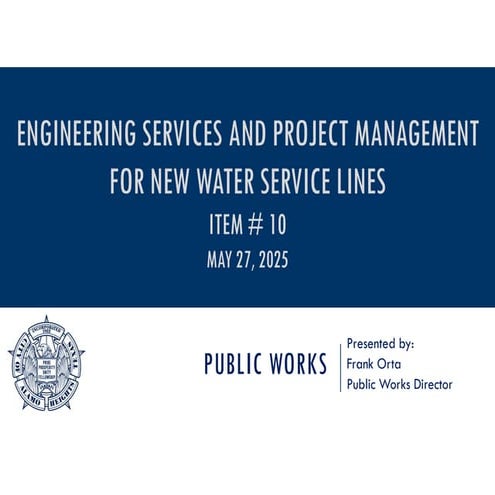 PPT Item # 10 - Water Main Engineer Project Task Order | PDF
