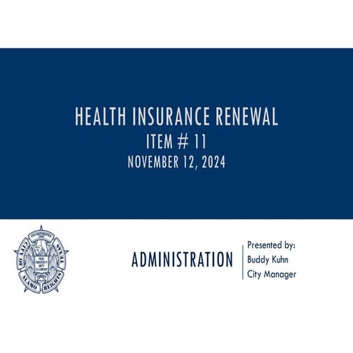 PPT Item # 11 - Insurance Renewal Benefits | PDF
