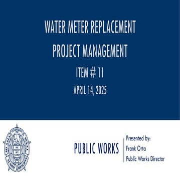 PPT Item # 11 - Water Meter Replacement Project Mgmt | PPT