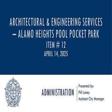 PPT Item # 12 - AH Pool Pocket Park Architect | PDF