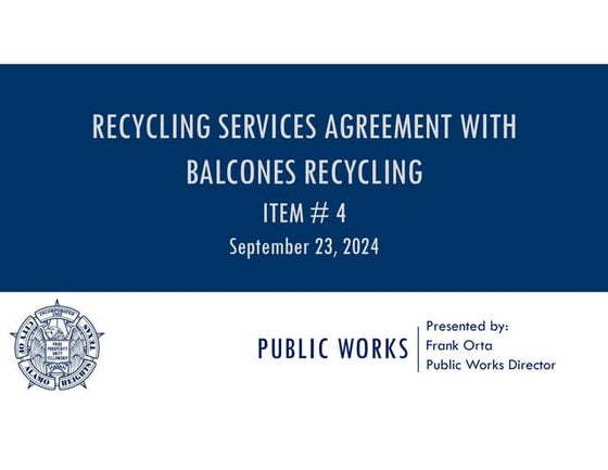 Item # 4 -- Balcones Recycling Agreement | PDF