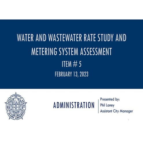 PPT Item # 5 - Water and Wastewater Rate Study | PDF