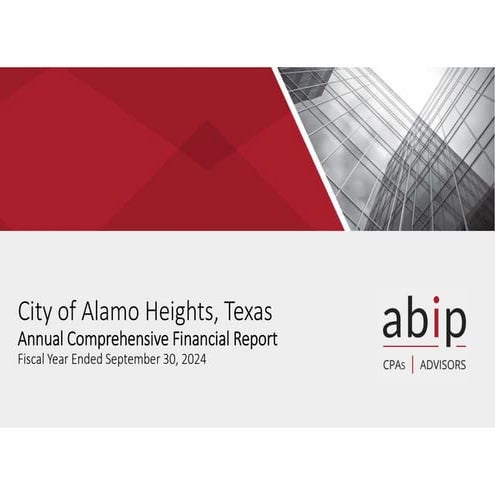 PPT Item # 6 - Annual Compreh. Financial Report (ACFR) Powerpoint | PDF