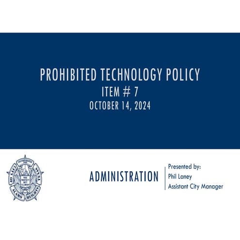 PPT Item # 7 --- Social Media Ban Policy | PDF
