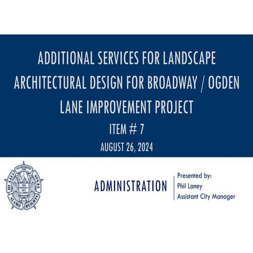 PPT Item # 7 - TBG Beautification Landscape Architectural Design | PDF