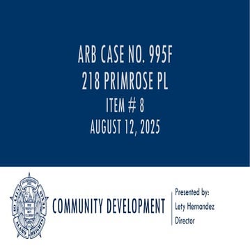 PPT Item # 8 - 218 Primrose Place variance req. | PDF
