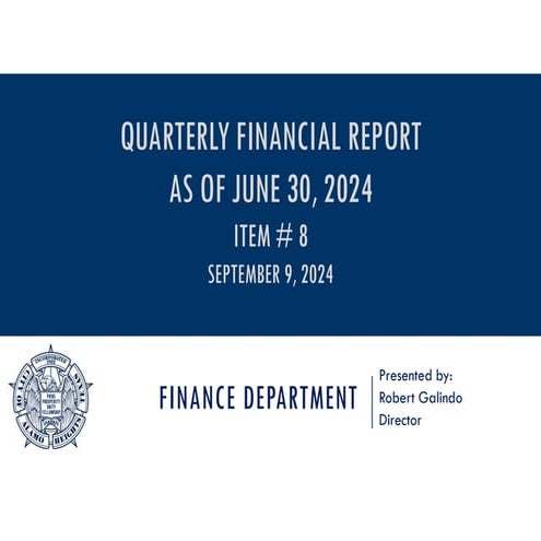 PPT Item # 6 - Annual Compreh. Financial Report (ACFR) Powerpoint | PDF