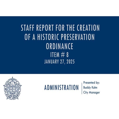 PPT Item # 8 - Historic Preservation Program | PDF