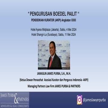 JAMES PURBA PENDIDIKAN AKPI 31 Jakarta Mei 2023 | PPT