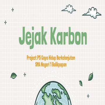 Project P5 Jejak Karbon SMAN 1 BALIKPAPAN | PDF