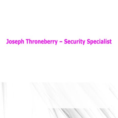 Ppt joseph throneberry | PPT