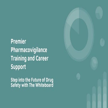 Pharmacovigilance training and career support | PPTX