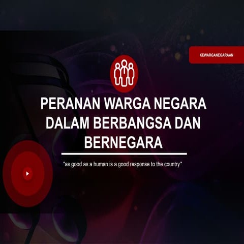 PPT Peranan Warga Negara dalam berbangsa dan bernegara | PPTX