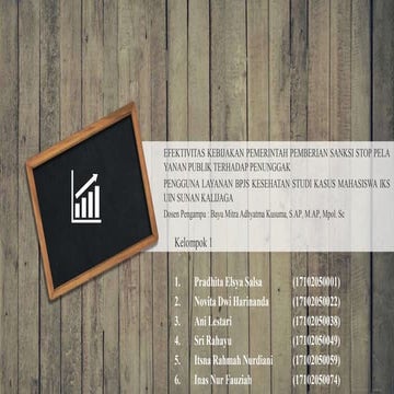 PPT KEBIJAKAN PUBLIK - SANKSI PENUNGGAK BPJS KESEHATAN | PPTX