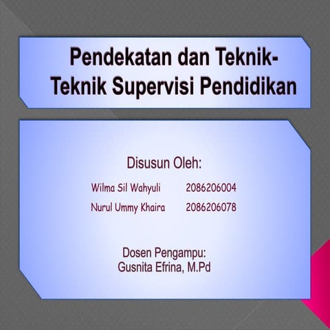 PPT Kel. 4 Supervisi Pendidikan Semester 6 | PPT