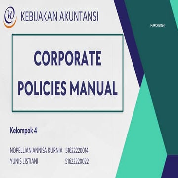 CORPORATE POLICIES MANUAL {{{{{{{}}}}}}} | PPTX