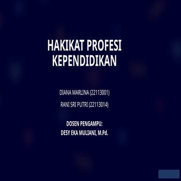 Etika Profesi_2 karakteristik dan ciri profesi | PPTX