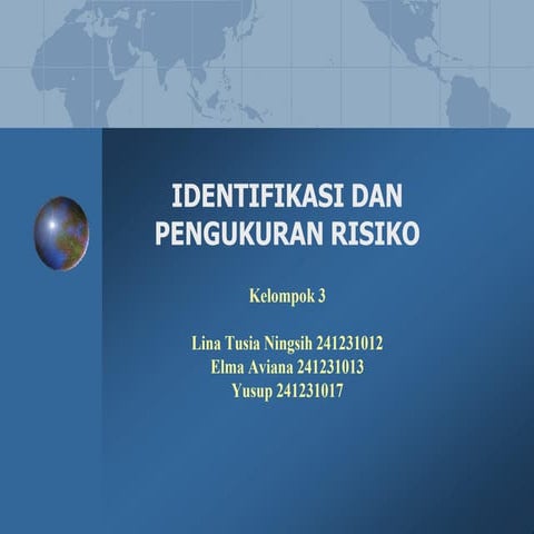 Identifikasi dan Pengukuran Resiko - manajemen risiko | PDF