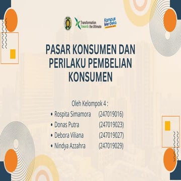 Pasar perilaku Konsumen dan Perilaku Pembelian Konsumen | PDF