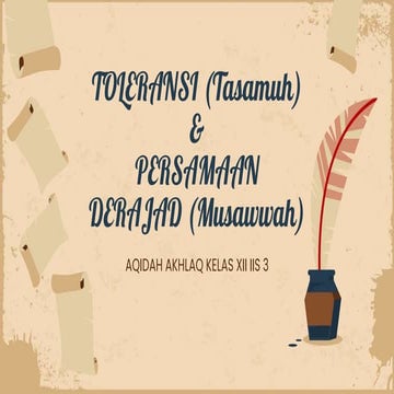 Tasamuh dan Musawah | PPTX