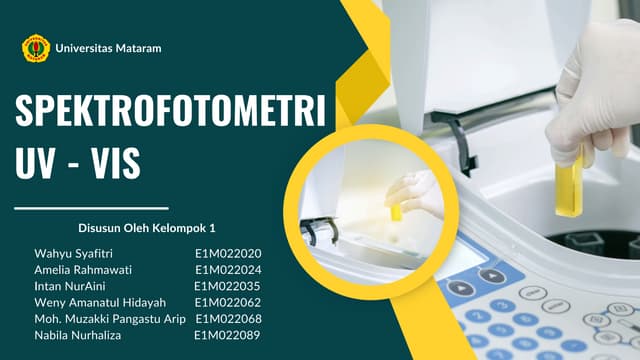 Macam spektrofotometri dan perbedaannya | DOCX