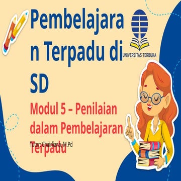 pembelajaran terpadu di SD Modul 5 UT bo | PPTX