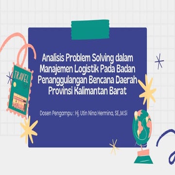 analisis problem solving dalam manajemen logistik | PPTX