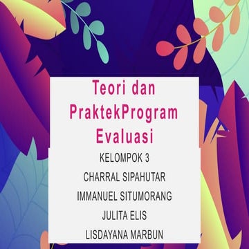Model model evaluasi program | PPTX