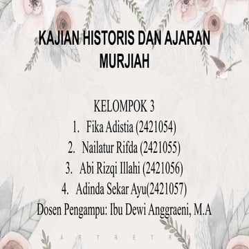 Mengenal Teologi Murjiah | PPTX