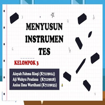 PPT KELOMPOK 3_MENYUSUN INSTRUMEN TES_EVALUASI PEMBELAJARAN_4A.pptx