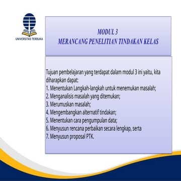 PPT KELOMPOK 3 MODUL 3 (PENELITIAN TINDAKAN KELAS).pptx
