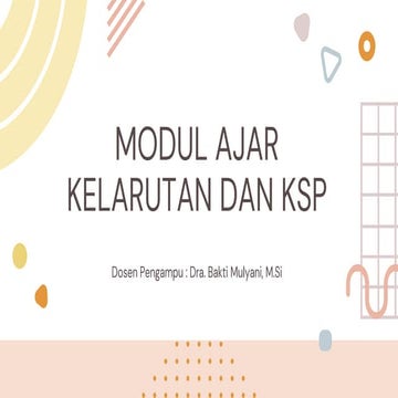 MODUL AJAR KELARUTAN DAN KSP KIMIA SMA.pptx