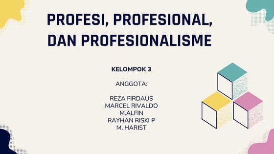 Profesi profesional dan profesionalisme | PPT