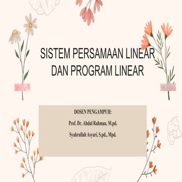 PPT SISTEM PERSAMAAN LINEAR DAN PROGRAM LINEAR.pptx