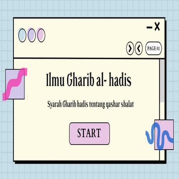 PPT Gharib al-Hadits, Syarah Gharib al-Hadits tentang Qashar Shalat | PDF
